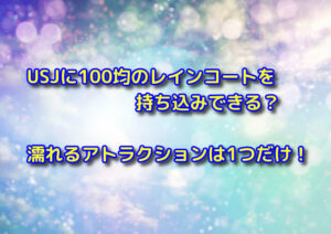 USJに100均のレインコートやカッパを持ち込みできる？濡れるアトラクションは1つだけ！ | おでかけスポット見つけた！